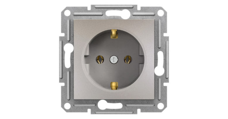 Single electric contact mechanism without frame 16A Asfora bronze ⋆ ...