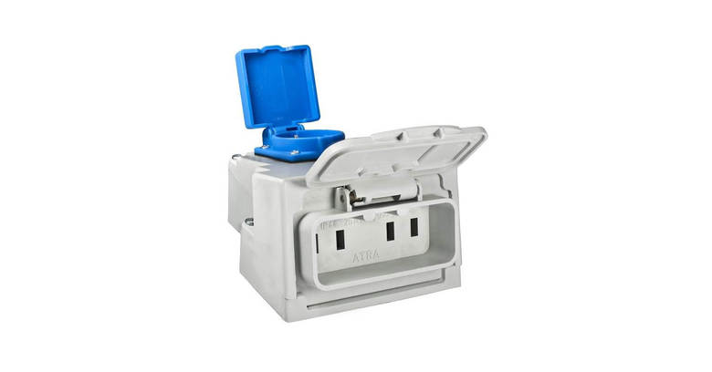 Electrical socket three-phase 25A+single-phase 16A IP44, ATRA ⋆ MASTERHAUS