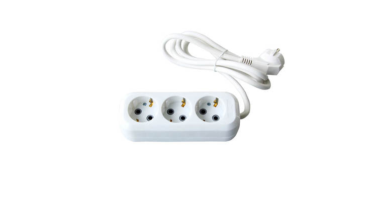 Triple power strip 3x16A with cable 1.5m/3G1.5mm white D-IL ⋆ MASTERHAUS