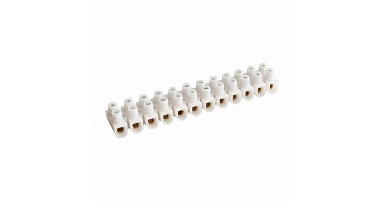 12-pole chandelier terminal for conductors 6 sq.mm., white ⋆ MASTERHAUS