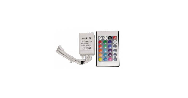 LED controller with infrared remote control for RGB strips and panels ...