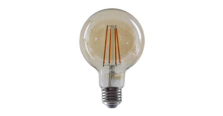 LED lamp 6W 806lm E27 G80 2700K filament amber LIGHTEX ⋆ MASTERHAUS
