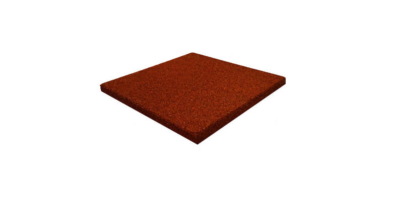 Rubber flooring red 400 x 400 x 15 mm ⋆ MASTERHAUS