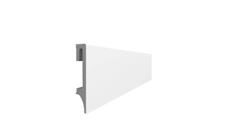 Floor skirting board Espumo 2.4m ESP 201 PVC 80 mm white ⋆ MASTERHAUS