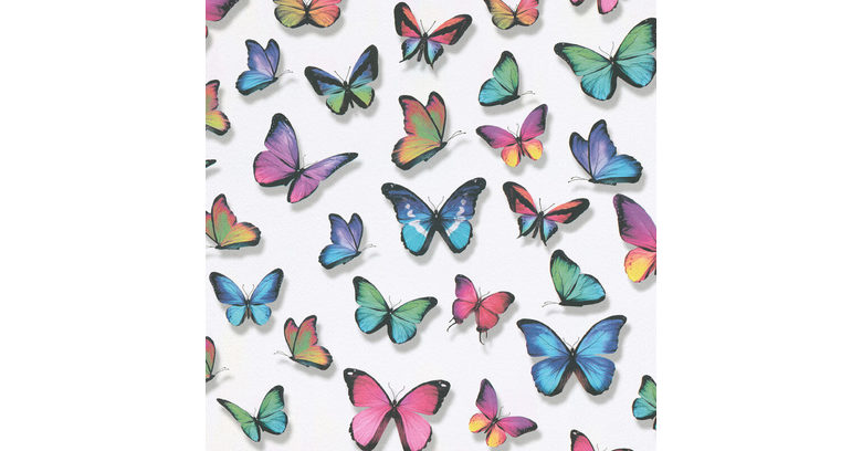 Wallpaper Summer paper duplex colorful butterflies white Tony Budd ⋆ ...