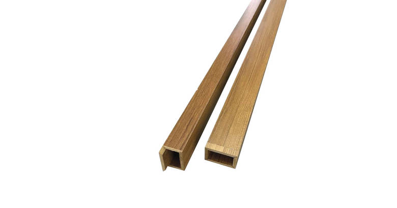 Decorative wooden dividing profile 5x4x280cm teak wood ⋆ MASTERHAUS