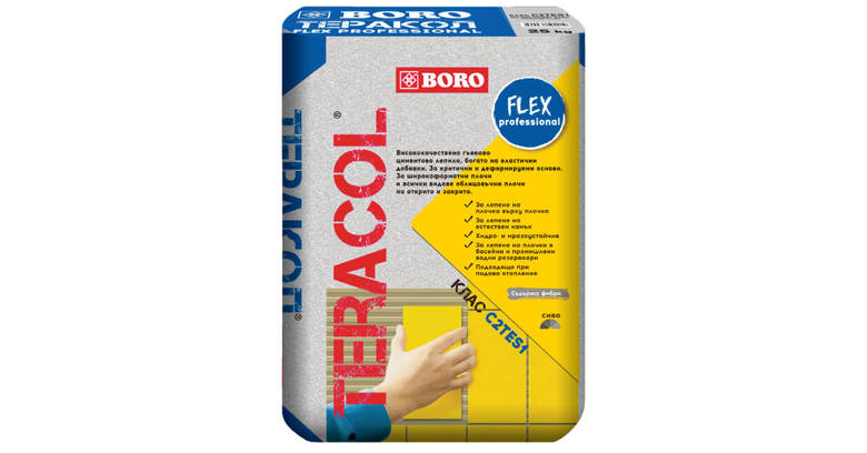 Flex tile adhesive 25 kg Teracol Flex 42 pcs/pallet BORO ⋆ MASTERHAUS