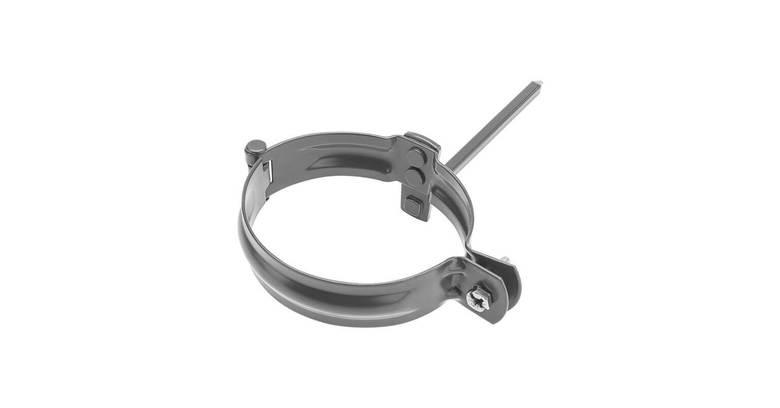 Galvanized bracket with nail for gutter pipe 150 mm, Ф100 mm anthracite ...