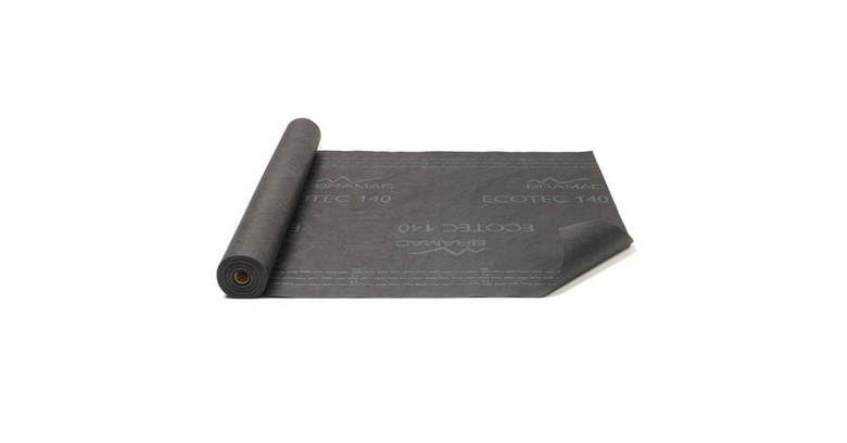 Roofing foil 140g/m2 Ecotec 140 75m2/roll/black BRAMAC ⋆ MASTERHAUS