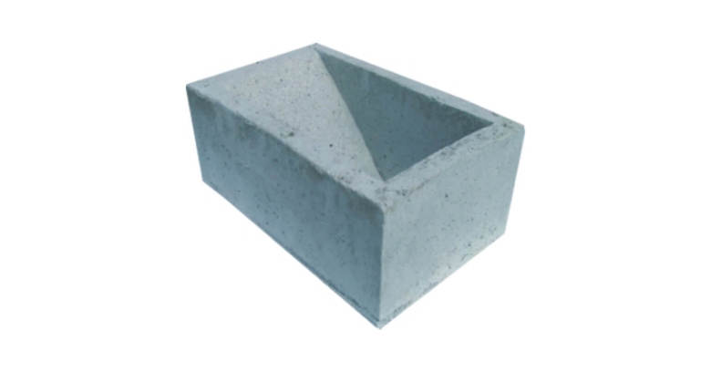 Concrete ventilation unit, transition, 44x26x20cm, gray ⋆ MASTERHAUS