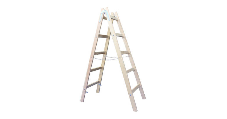 Wooden ladder 2x5 steps 1.46m Tex Star ⋆ MASTERHAUS